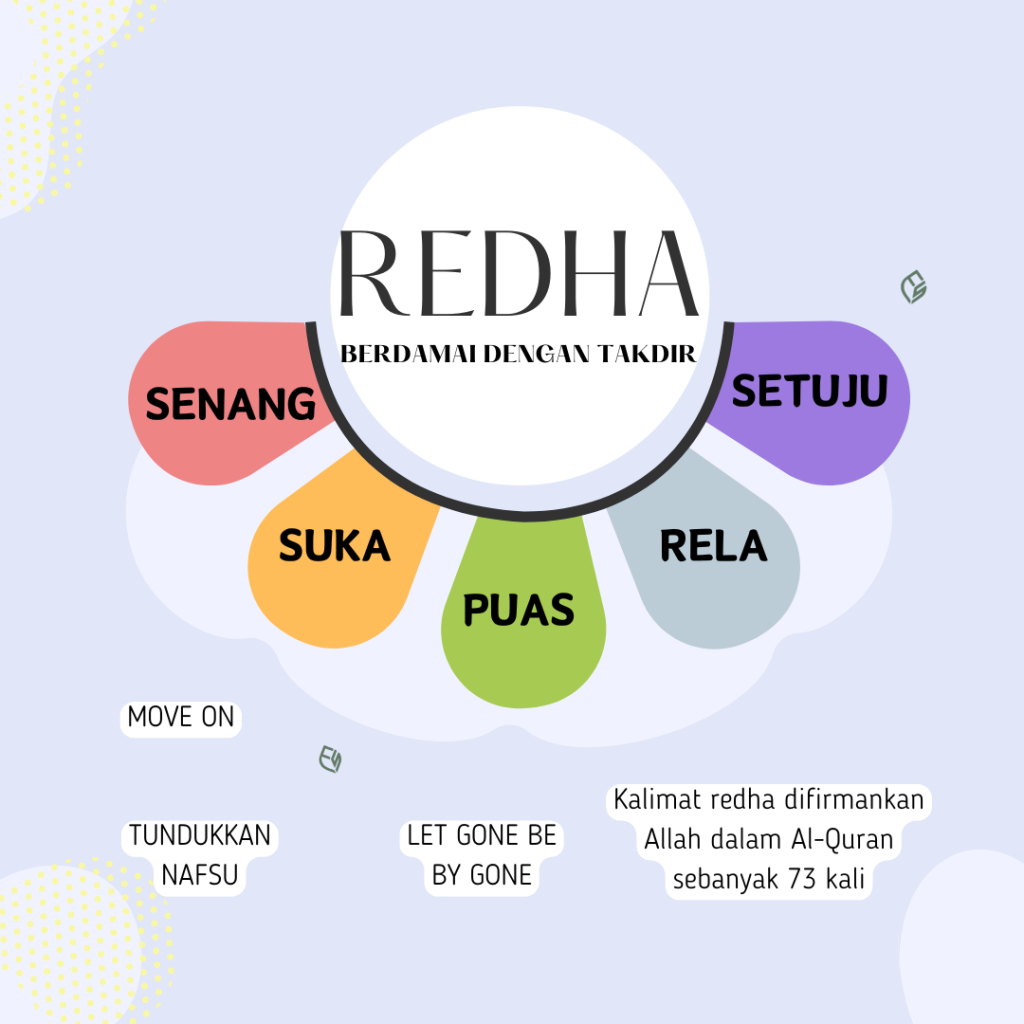 Redha, ketahui lima cara mendapatkannya demi kebaikan diri sendiri ...